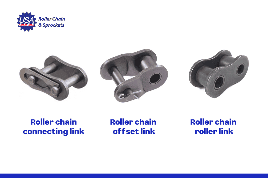 Roller Chain Links Offset, Connecting & Master Links