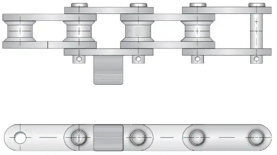 4100SUSC Super 4 Shuttle Car Chain - Mining Chain – USA ROLLER CHAIN