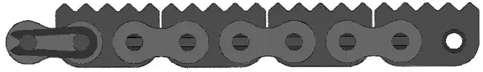 50-2 Sharp Top Roller Chain With 5-Points Every 2nd Pitch – USA ROLLER ...