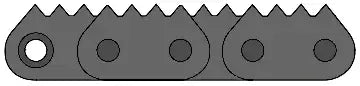 20B-2 Sharp Top Roller Chain With 4-Points Every Pitch