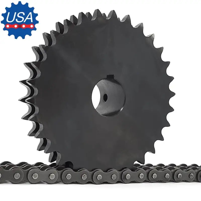 D50BS33 33-Tooth 3/4"-Bore Double-Roller Sprocket for #50 Roller Chain ...