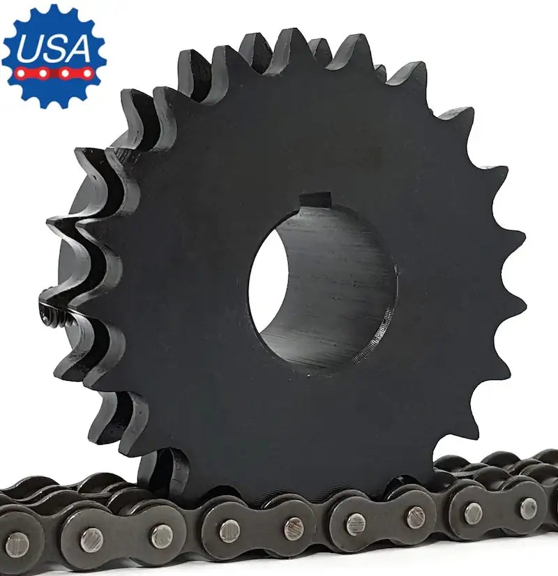 D60BS20H 20-Tooth 1-5/8"-Bore Double-Roller Sprocket for #60 Roller ...