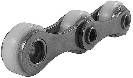 Stainless Steel HB50.8 Hollow Pin Roller Chain Nylon Rollers - 10ft Box